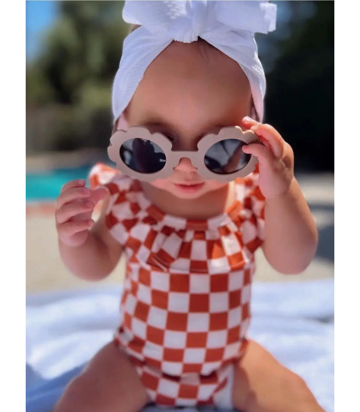 Stracciatella Checkerboard / Isla Swimsuit / UPF 50+ – SIIX COLLECTION